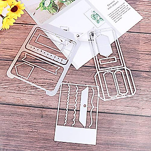 3 Pcs Card Package Die Cuts DIY Embossing Cutting Dies 3D Stencil Template Metal Cut Dies for Scrapbook Album Flowers Leaves Envelope Gift Paper Card Dies Decoration