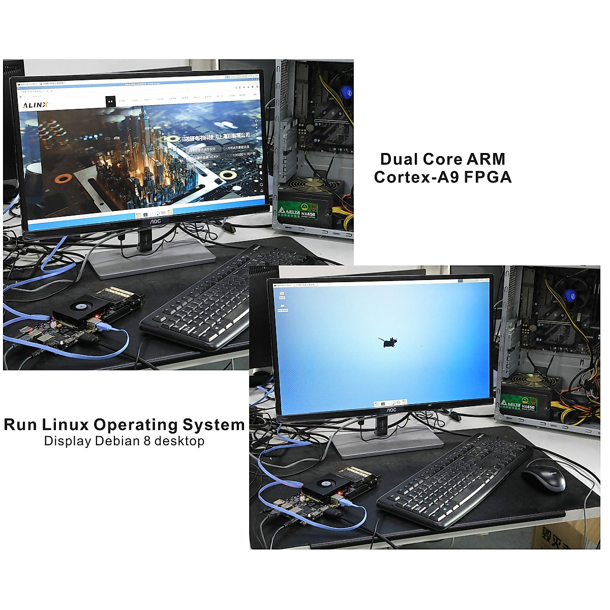 ALINX AX7Z035C: Zynq-7000 SoC XC7Z035 (FPGA Development Board + USB Downloader)