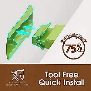 Rolanstar Nightstand -Tool Free Quick Install, End Table with Charging Station and LED Lights, Modern Bed Side Table with 2 Drawers, for Bedroom, Black