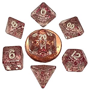 Ethereal Light Purple 10mm Mini Polyhedral Dice Set