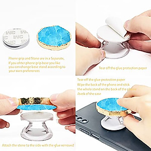 Loveso Crystal Phone Grip Holder for Phone - Crystal Phone Grip Holder for Smart Phones and Tablets - Ideal Gift for Womens, Girls (Blue)