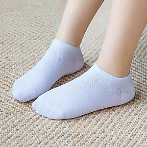 WAFUZI Toddler Kids Ankle Socks Low Cut Athletic Half Cushioned Socks for Little Big Boys Girls Kids 20 Pairs Soft Socks 4-6Years