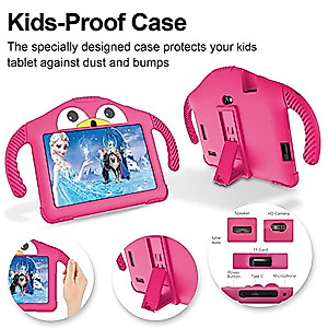 Kids Tablet, 7 inch Tablet for Kids 3GB RAM 32GB ROM, Android 11 Tablet with WiFi, Bluetooth, GMS, Parental Control, Shockproof Case, Google Play, YouTube, Netflix