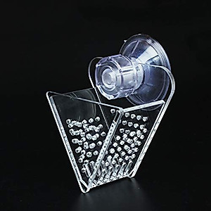 balacoo 2pcs Aquarium Cone Red Worm Feeder Acrylic V-Shape Brine Shrimp Feeder Red Bug Feeder Nematode Cup with Suction Cups