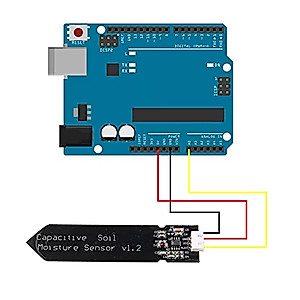 Stemedu 5PCS Capacitive Analog Soil Moisture Sensor Module 3.3~5.5V Corrosion Resistant Humidity Detection Sensors DIY Electronic for Arduino for Raspberry Pi