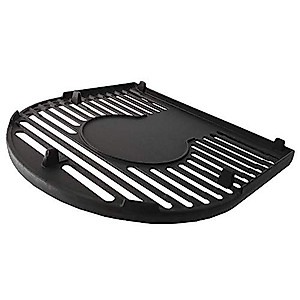 BBQ Grill Cast Iron Cooking Grate Griddle Combo for Coleman Roadtrip X-Cursion, LX, LXE, 285 Grills, Compatible with Swatop Accessories, 2-Pack