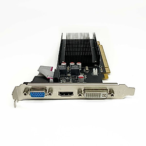 SAPLOS Radeon HD 5450 Low Profile Graphics Card, 2GB GDDR3 64-bit, HDMI DVI-I VGA, PCI Express x16, DirectX 11, Video Card for PC, Computer GPU, 2 Monitors Support