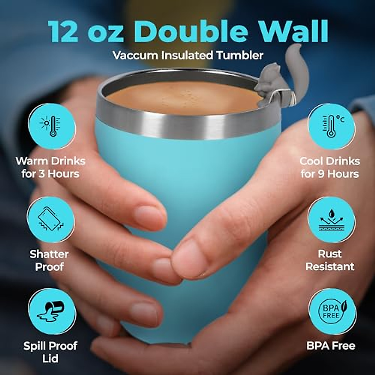 Tea Gift Sets for Tea Lovers Women and Men | Tea Gifts | Tea Gift Set | Tea Sets for Women | Stainless Steel Tumbler | 15 Unique Teas | 10 Honey Straws | Gift Box Tea Set (Teal)