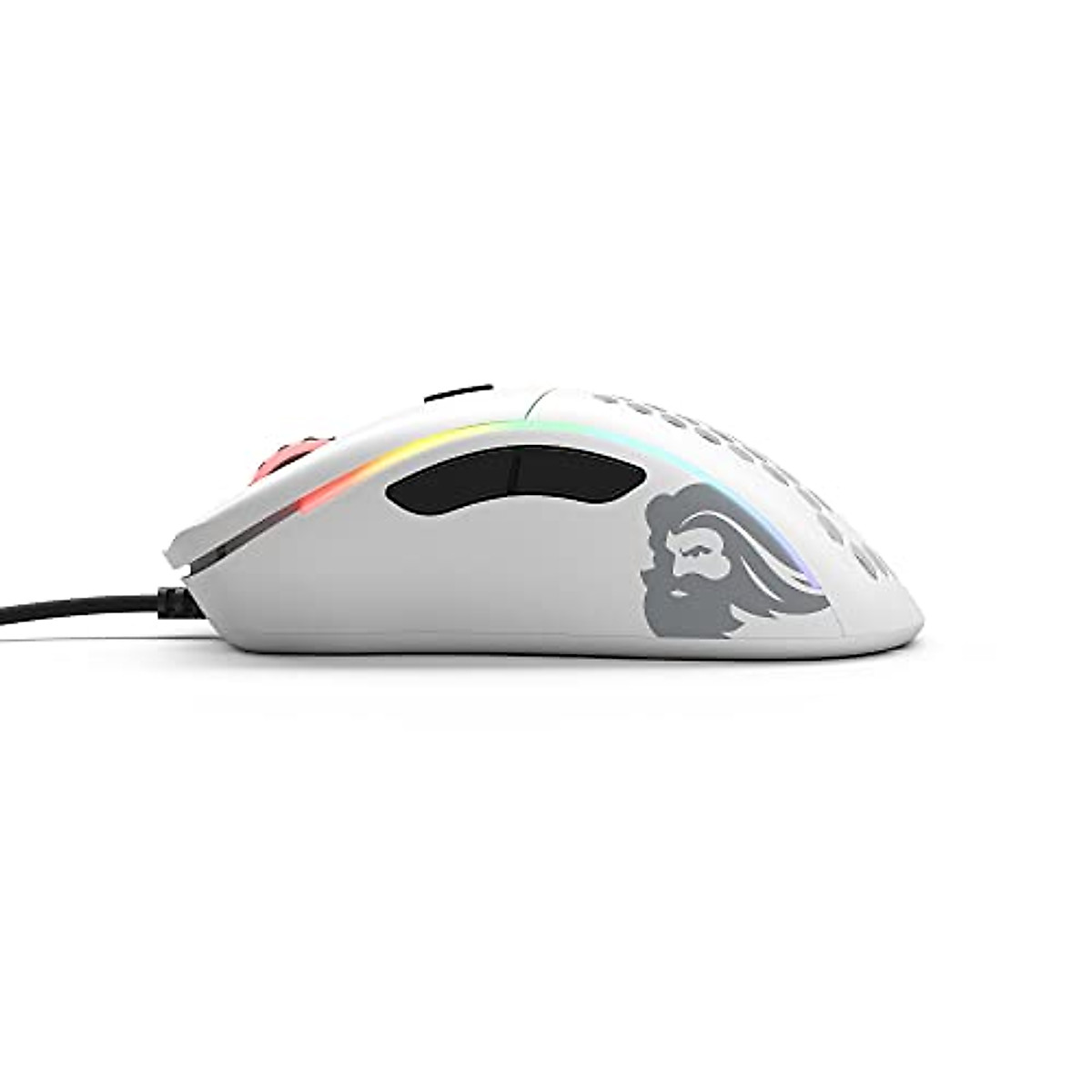 Glorious Gaming Mouse - Glorious Model D Honeycomb Mouse - Superlight RGB PC Mouse - 68 g - Matte White Wired Mouse