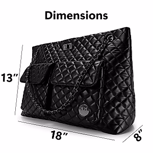 Badgley Mischka Diana Vegan Leather Tote Weekender Travel Bag