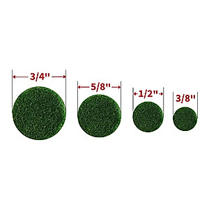 Shepherd Hardware 9423 Self-Adhesive Felt Surface Protection Pads, Assorted Sizes, 46-Count, Green