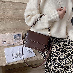 ZOCILOR Fashion Purses and Handbags for Womens PU Leather Shoulder Messenger Bags (Coffee)