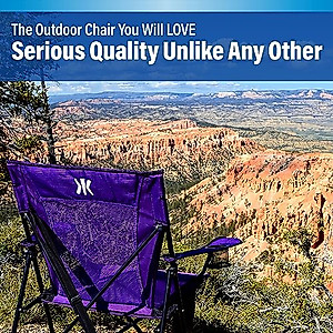 Kijaro Dual Lock Portable Camping Chairs - Enjoy the Outdoors with a Versatile Folding Chair, Sports Chair, Outdoor Chair & Lawn Chair - Dual Lock Feature Locks Position – Kawachi Purple