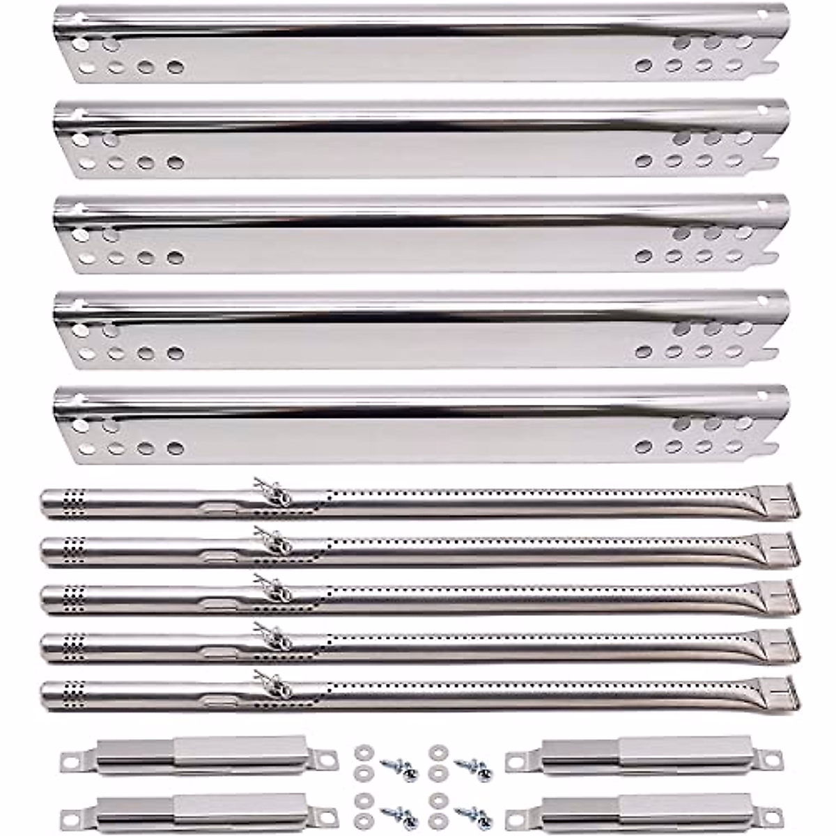 Yiming Grill Replacement Parts for Charbroil Performance 5 Burner 463347519, Charbroil 463347017, 463335517, 463276517, 463244819 Grill Models, Heat Plates, Burners, Carryover Tubes Replacement.