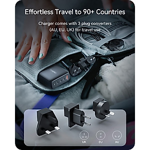 130W USB C Charging Station: USBC Wall Fast Charger - MacBook Pro Charger USB C Travel Charger with AC Cable 4 - Ports Compatible with iPhone 14 13 12 iPad MacBook Samsung Pixel Leveno HP Dell