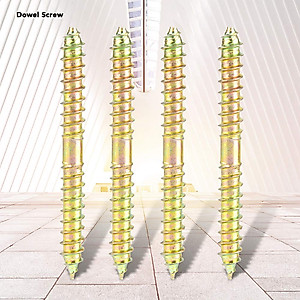 10pcs 660mm Dowel Screw Double Ended Self Tapping Threaded Bolts Woodworking Furniture Connector Studs Rods Bars Double Ended Rod Connector Double-Ended Rod Connector self Tapping Rod