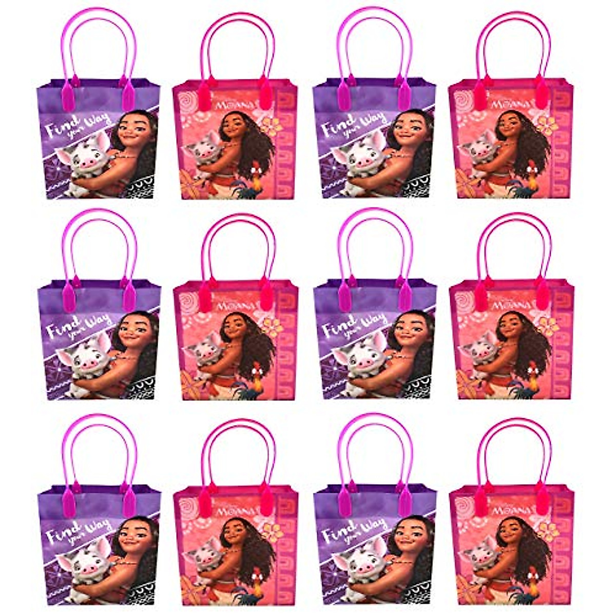 Disney Moana 12 Pcs Goodie Gabs Party Favor Bags Gift Bags Birthday Bags