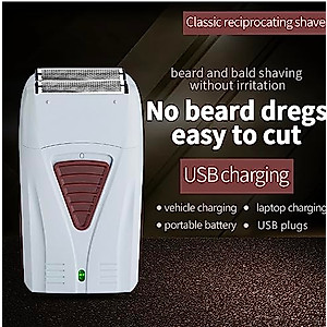 Electric Shaver Titanium Double pro Foil Metal Tool Head 4D Smooth Precision Shaver For Mens Womens Cordless Stubble Close Shave Trimmer Bald Head Barber Travel Size Razor For Head Face Beard Washable