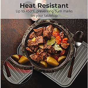 Silicone Trivets for Hot Pots and Pans (4 Pack) - Multipurpose Silicone Trivets for Hot Dishes and Hot Pot Holders (9 x 12 inch) - Silicone Heat Resistant Mats for Kitchen by Linda's Essentials (Grey)