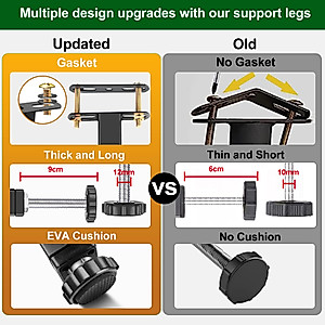 HEYLEAYAR Adjustable Height Bed Frame Support Legs,7.3"-10" Heavy Duty Center Slats Support Leg,Adjustable Height Support Leg for Bed Frame Replacement Parts (2 Pack)