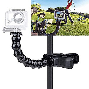 Eyeon Jaws Flex Clamp Mount Accessory Holder with Adjustable Gooseneck Arm for GoPro 2018 7 6 5 4 3, Xiaomi YI 4K, SJCAM, Campark, Apeman, Crosstour, Victure Camera