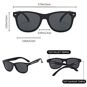 10PC Custom Sunglasses Personalized Bulk Party Favors Wedding Guests Logo School Music Show Birthday Bachelorette Bridesmaid Gifts Garden Graduate 2024 Prom Customizable Glasses (Black)