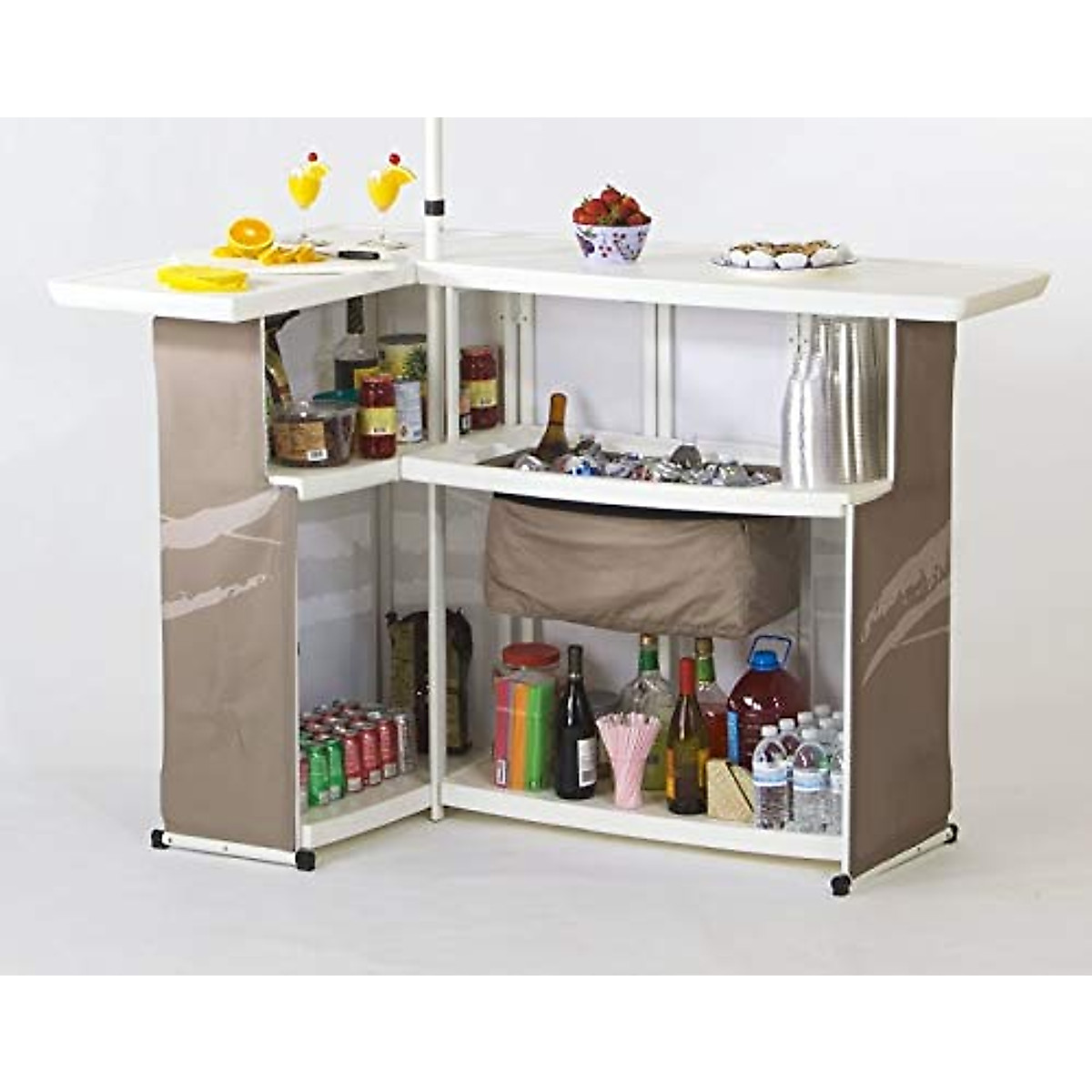 Best of Times 2002W1314 Portable Bar & Matching Bar Stools, One Size, Navy Blue