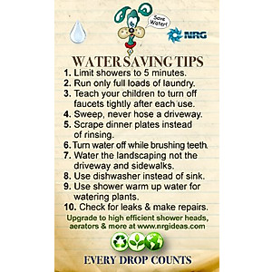 Super Saver Special Low Flow Shower Head | Kitchen & Bathroom Aerators & Toilet Leak Detecting Dye Tablet Low Flow Kit