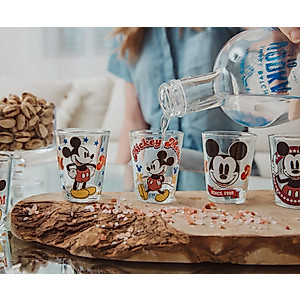 Disney Vintage Mickey Mouse 2-Ounce Mini Shot Glasses | Set of 6