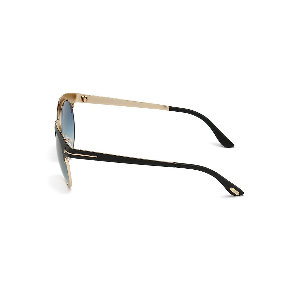 Tom Ford Oval Sunglasses TF438 Angela 05P Matte Black/Gold FT0438