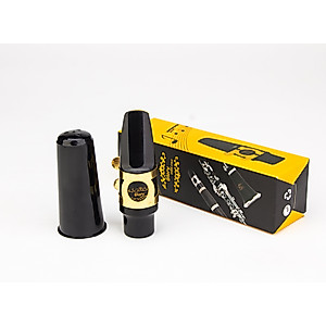 Glory Alto Saxophone Mouthpiece Kit with Ligature,one reed and Plastic Cap-Gold