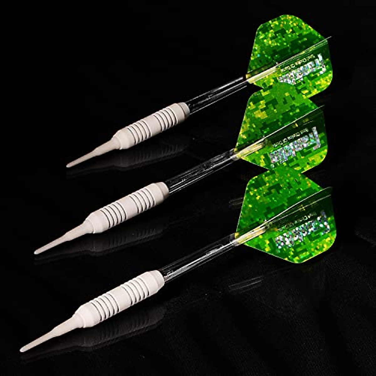 Franklin Sports Light Up Electronic Dart Board Set - LED Soft Tip Electric Dartboard with Digital Scoreboard - Adults + Kids Set - (6) Darts Included, Black/Green, 15"