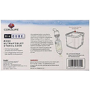Coralife Biocube Ultraviolet Sterilizer Mini, 5 Watt UV Lamp
