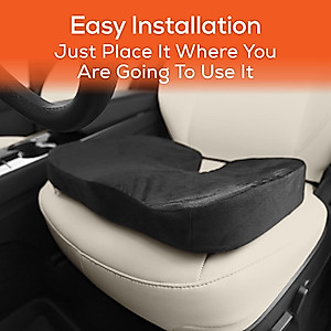 Trobo Seat Cushion, Car Pillow for Driving Seat to Improve Sciatica, Coccyx, Hip and Tailbone Pain, Ergonomic Memory Foam Chair Pad for Lower Back Pain Relief, Perfect for Long Trips, Home & Office