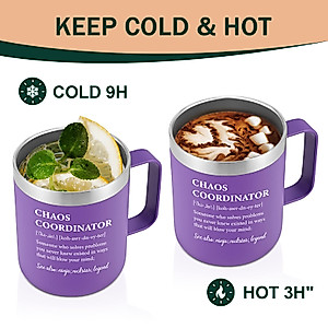 LiqCool Chaos Coordinator Gifts for Women, Bosses Day Gifts for Her, Thank You Gifts for Manager Office Wedding Planner, Birthday Gifts for Boss Lady, 12Oz Coffee Mug