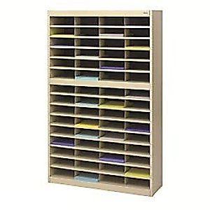 Safco Products 9231TSR E-Z Stor Literature Organizer, 60 Letter Size Compartments, Tropic Sand
