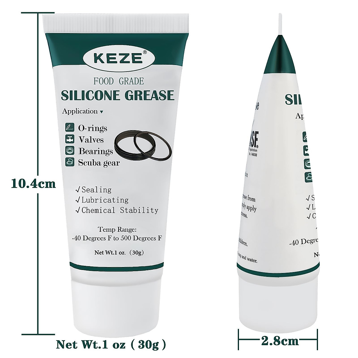 KEZE Waterproof Food Grade Silicone Lubricant Plumbers Grease for Valve Sealant Faucet O Rings 1 oz 1-Pack