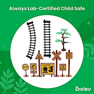 Boley Classic American Kids Train Set - 40 Pc Electric Train Toy and Track Set for Ages 3+