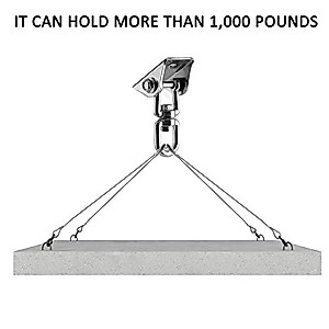 Velomill Hammock Hanging Kit, 1000 lb Capacity Heavy Duty 360° Rotate Swing Ultra Durable Hooks for Swing, Chair, Multiple Indoor Outdoor Gym