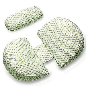 DOUBLE 2 C Pregnancy Pillows for Sleeping, Maternity Pillow for Pregnant Women Side Sleeper Soft Pregnancy Body Pillow for Back, HIPS, Legs with Detachable and Adjustable Pillow Cover