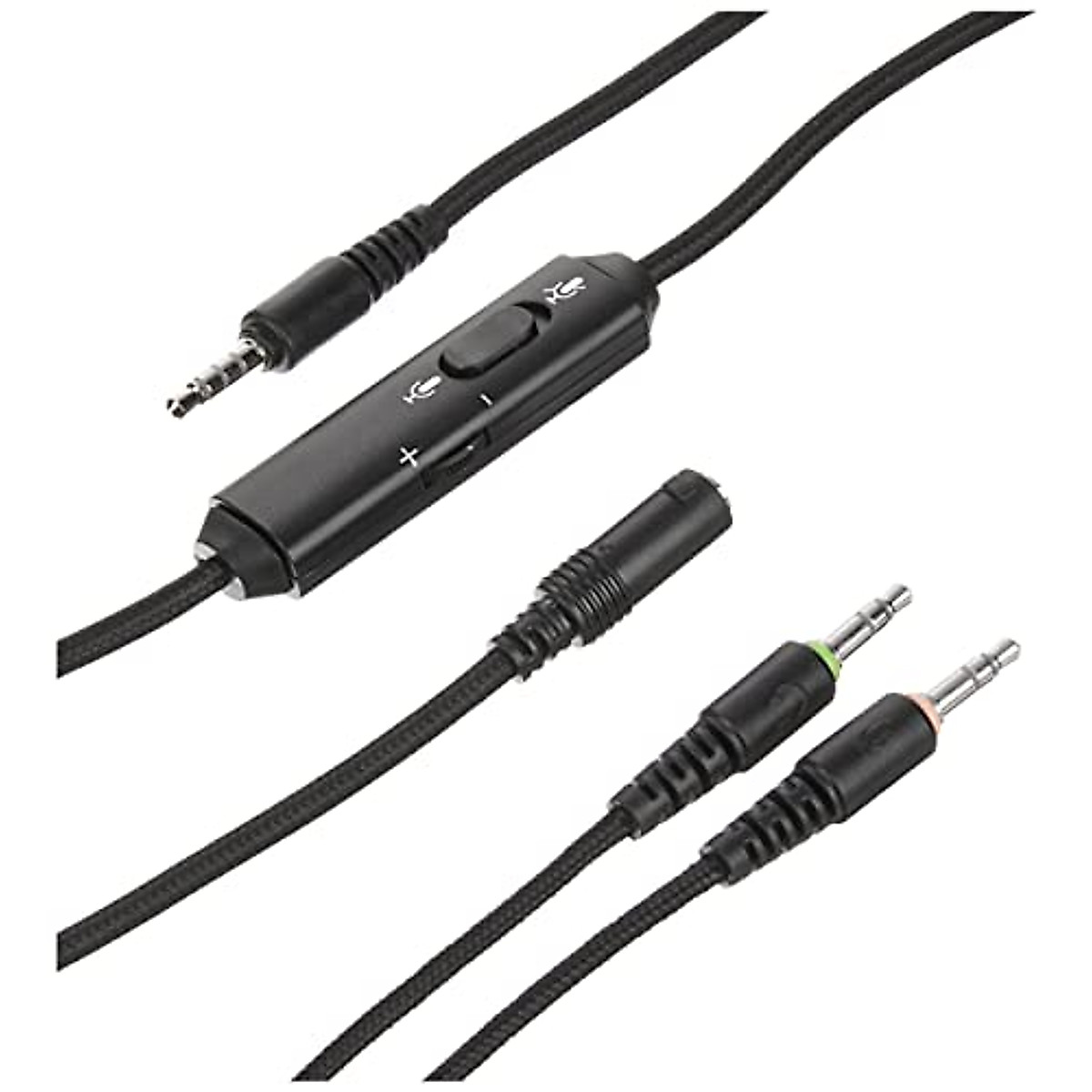 AOC Gaming GH200 Wired Gaming Headset with 2.0 Stereo Sound, Built-in Detachable Microphone, Premium Protein Leather, Integrated Control Panel and 3.5 mm Cable Connection