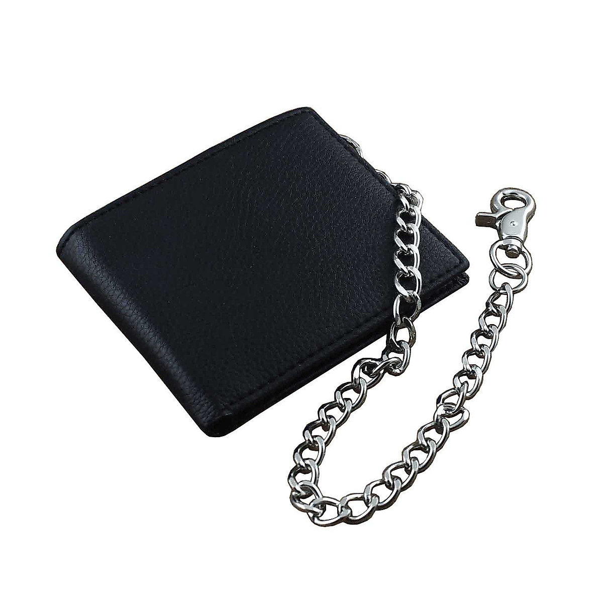 Threecattles Mens Boys Simple Leather Chain Wallet Biker EMO Gift