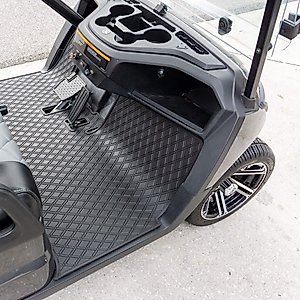 Xtreme Mats Golf Cart Floor Mat Compatible with Yamaha Drive2, Full Coverage Golf Cart Floor Liner Mat - Fits Yamaha Drive2 Models Only (2017-2023) & UMAX Rally 4x4 - All Black