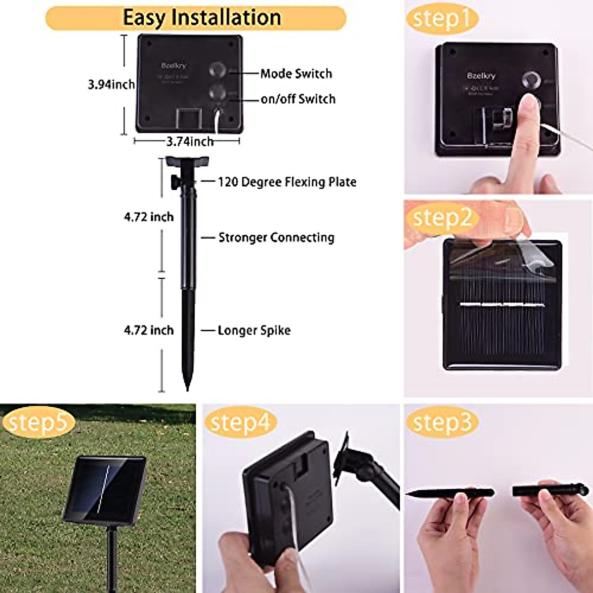 2-Pack Solar String Lights Outdoor, 480 LED Total & 170 Ft Ultra Long Starbright Solar Light with 1200mAh Battery, Solar Tree Lights for Garden Patio Yard Outdoor Christmas Decoration