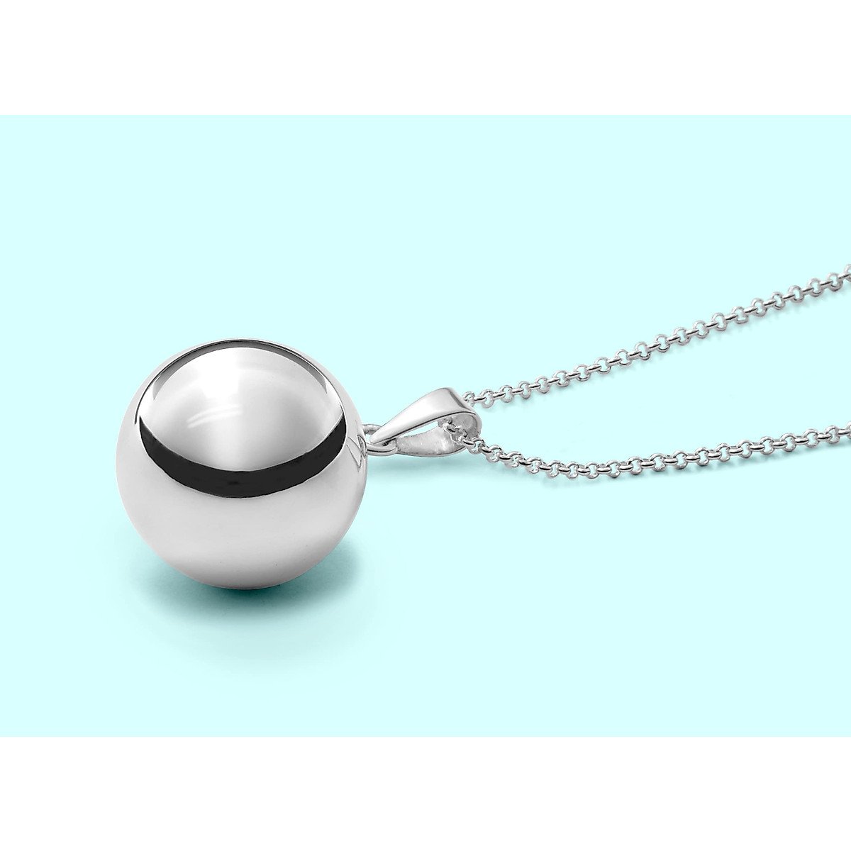 Stimm Harmony Ball Bola Necklace, Anxiety Relief Jewelry for Teens and Adults, Chime Ball Pendant Necklace 20mm - 0.78inch