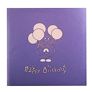 iGifts And Cards Cute Happy Pig Balloons Birthday 3D Pop Up Greeting Card - Awesome, Fun, Cool, Best Wishes, Unique, Funny, Celebration, Son, Daughter, Best Friend, BFF, Congratulations, Wow