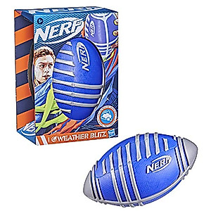 NERF Weather Blitz Foam Football, All Weather Play, Water-Resistant, Easy to Hold Grips, Indoor & Outdoor Sports Toys for 5 Year Old Kids