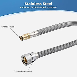 88624000 Replacement Pull-out Faucet Hose Compatible with Hansgrohe Kitchen Faucets Standard Non-Select Single Hole, Kitchen Faucet Spray Hose 59 Inches