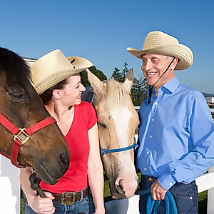 Unittype Western Cowboy Hats, Bandanas, and Party Accessories Set (Beige)