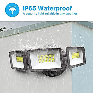 Olafus 55W Flood Lights Dusk to Dawn Outdoor Lighting, IP65 Waterproof LED Security Light with Photocell, 5500LM Dusk Dawn Outside Light, 6500K Brown Exterior Floodlight for Yard Garden Porch Backyard